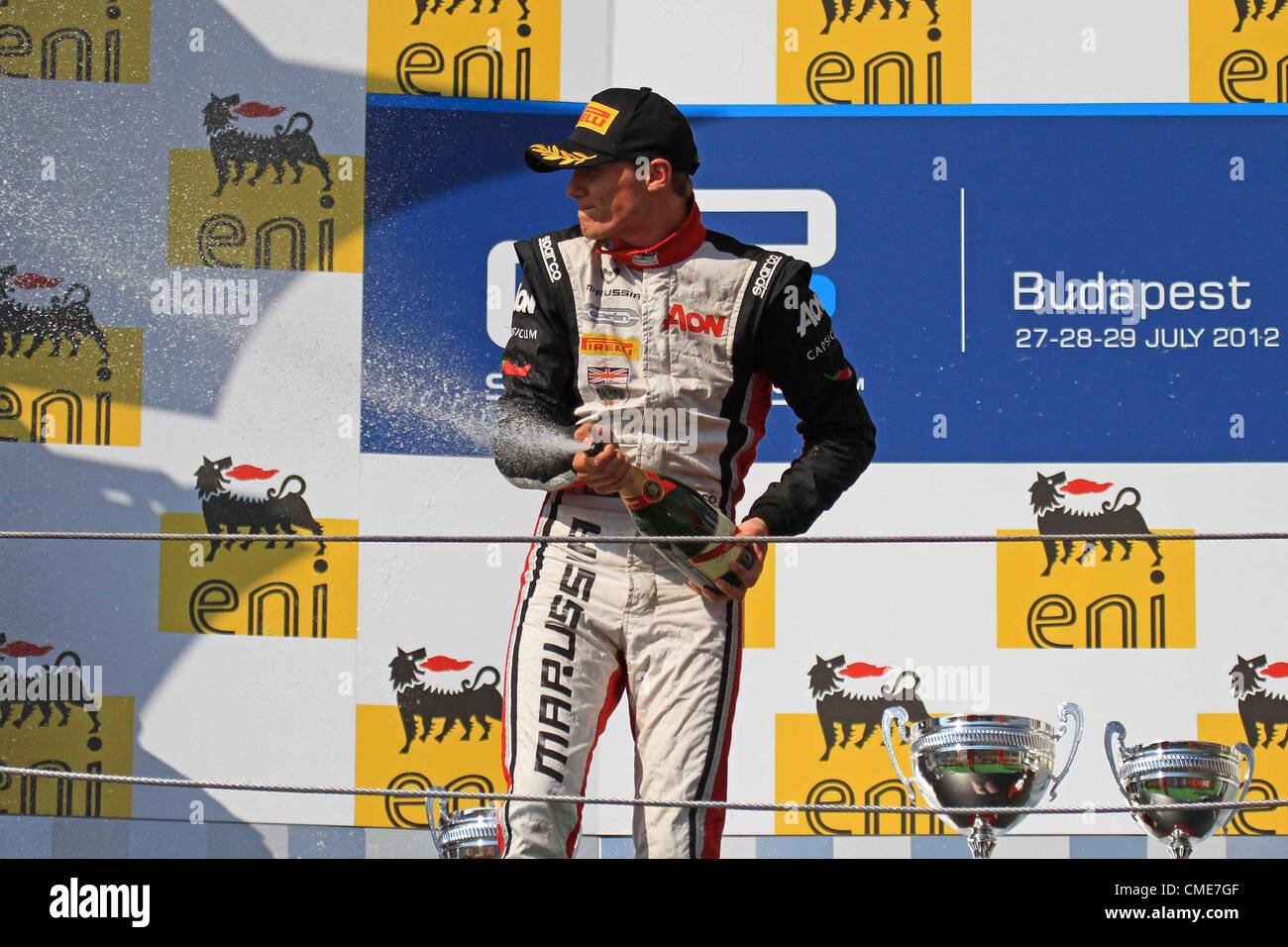 28.07.2012. Budapest, Hungary. FIA GP2 Motor racing. Max Chilton wins ...