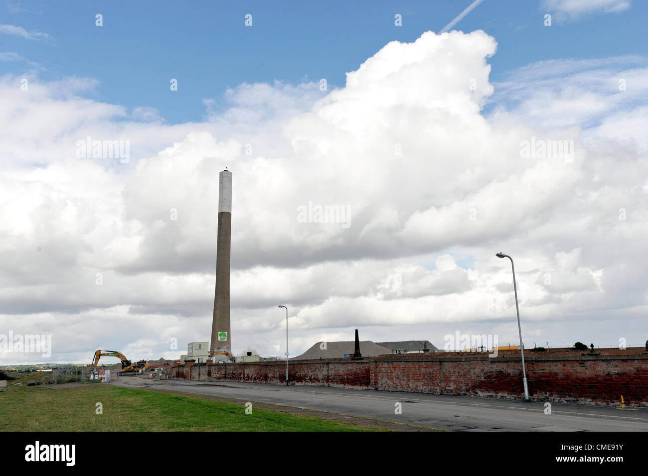 Industrial Chimney Demolition Stock Photos & Industrial Chimney ...