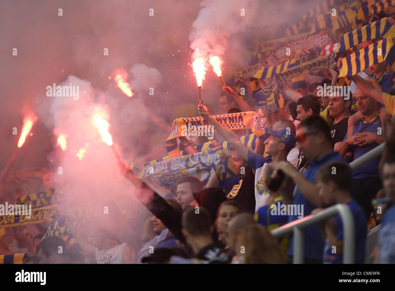 Football team presentation poland first league hooligans hi-res stock ...