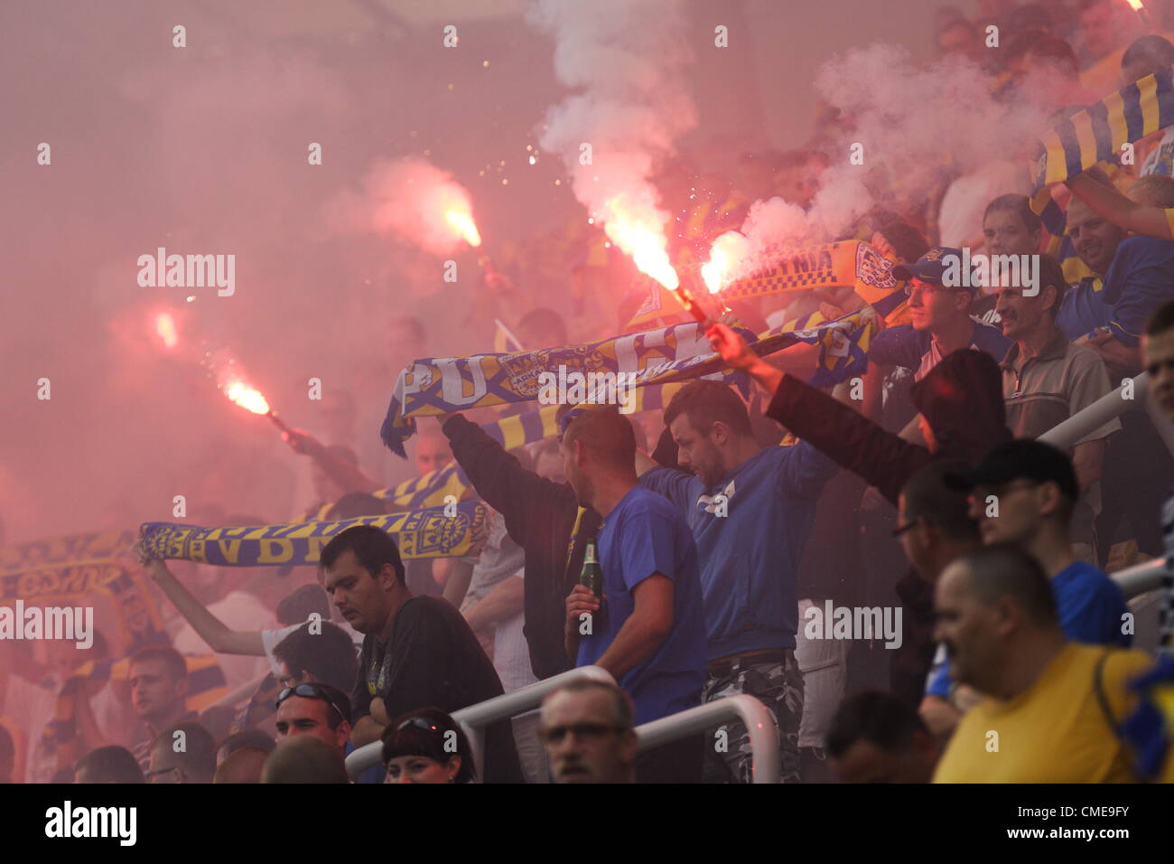 Football team presentation poland first league hooligans hi-res stock ...