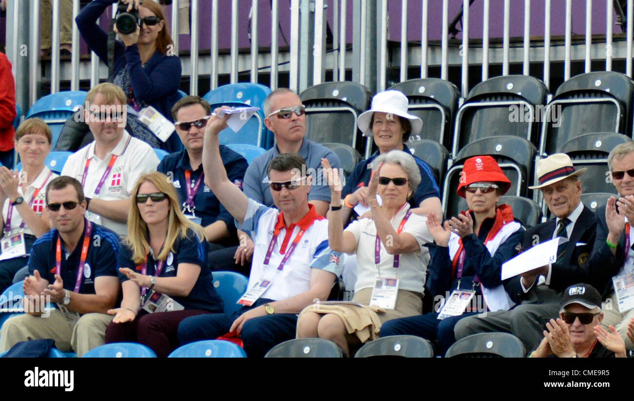 London, UK. 29th July, 2012. Greenwich Park. Olympics Equestrian. HRH ...