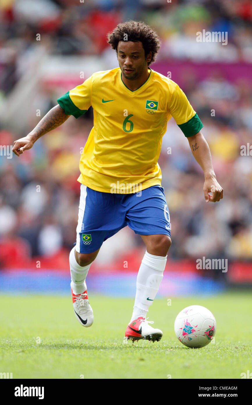 MARCELO BRAZIL V BELARUS OLD TRAFFORD MANCHESTER ENGLAND 29 July 2012 ...