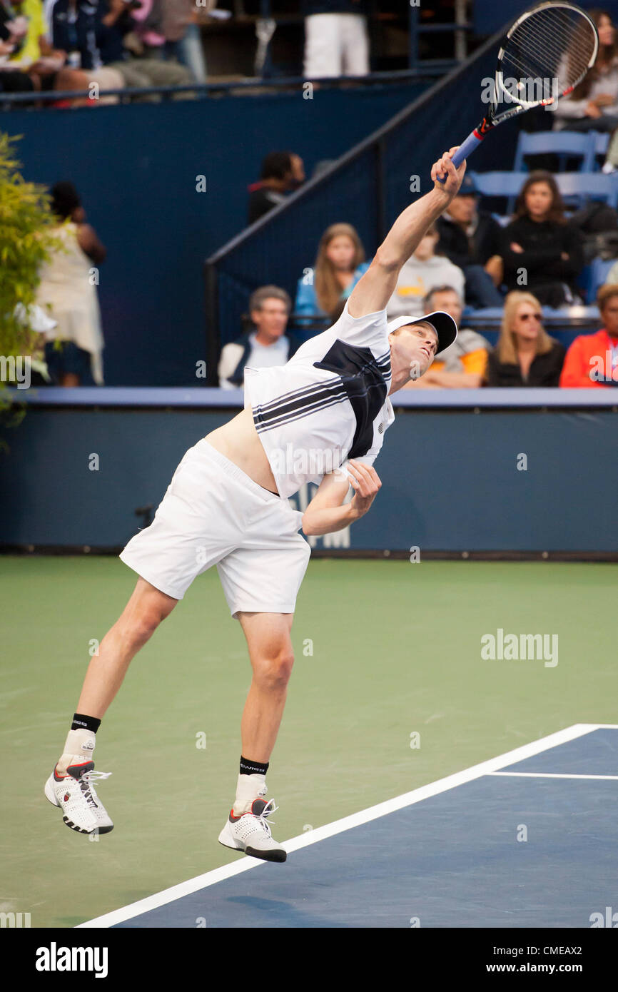LOS ANGELES, CA - JULY 28: Sam Querrey in action during Day 6 of the ...