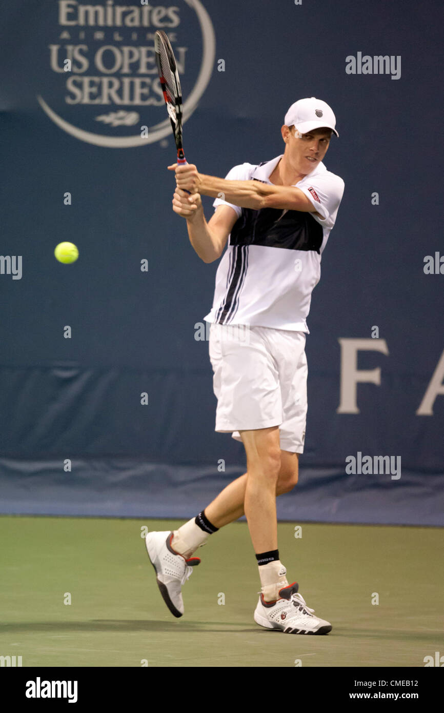LOS ANGELES, CA - JULY 28: Sam Querrey in action during Day 6 of the ...