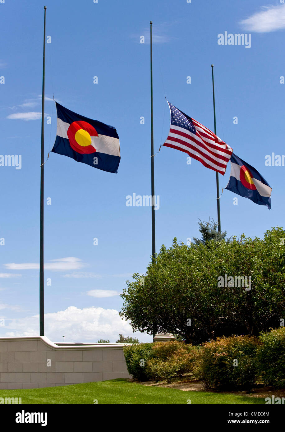 American flag denver international airport hi-res stock photography and ...