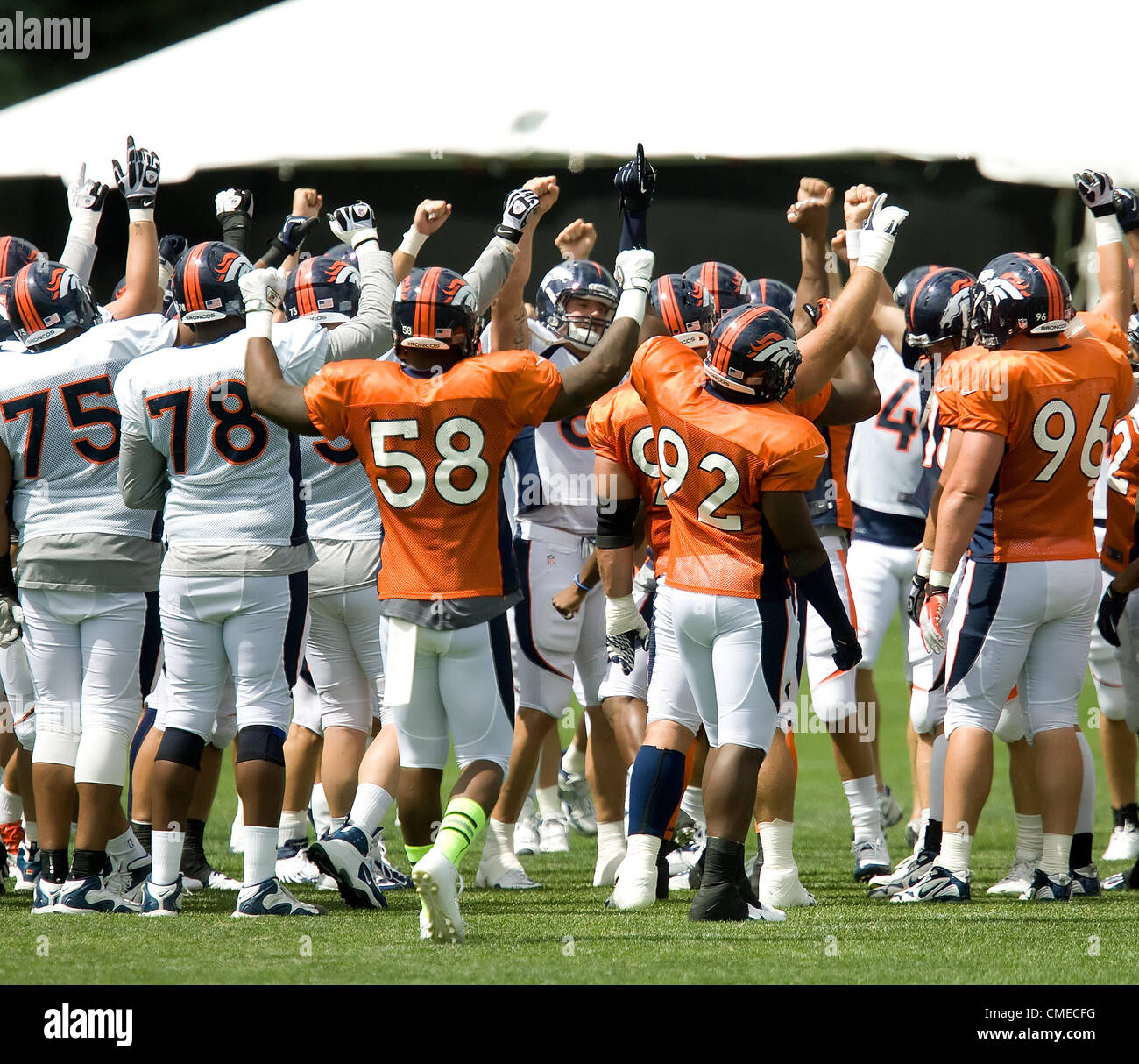 July 29, 2012 - Englewood, CO, USA - Denver Broncos LB VON MILLER, #58 ...