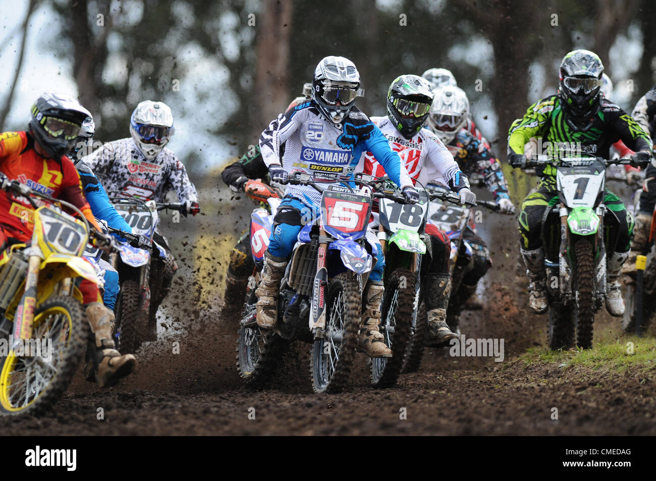 29.07.2012 Sydney,Australia. Yamaha rider and round winner Josh Coppins ...