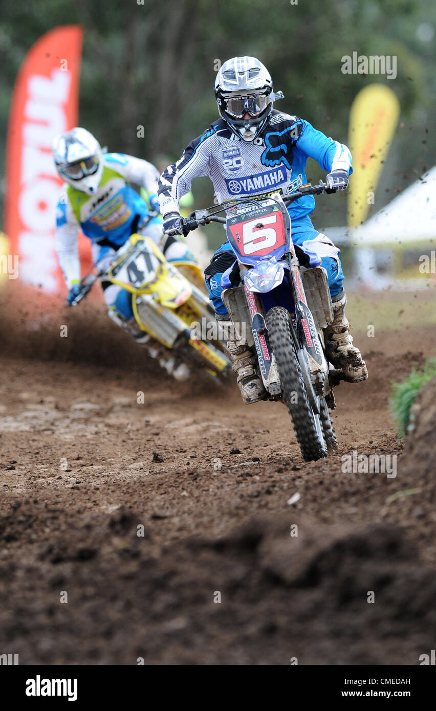 29.07.2012 Sydney,Australia. Yamaha rider and round winner Josh Coppins ...
