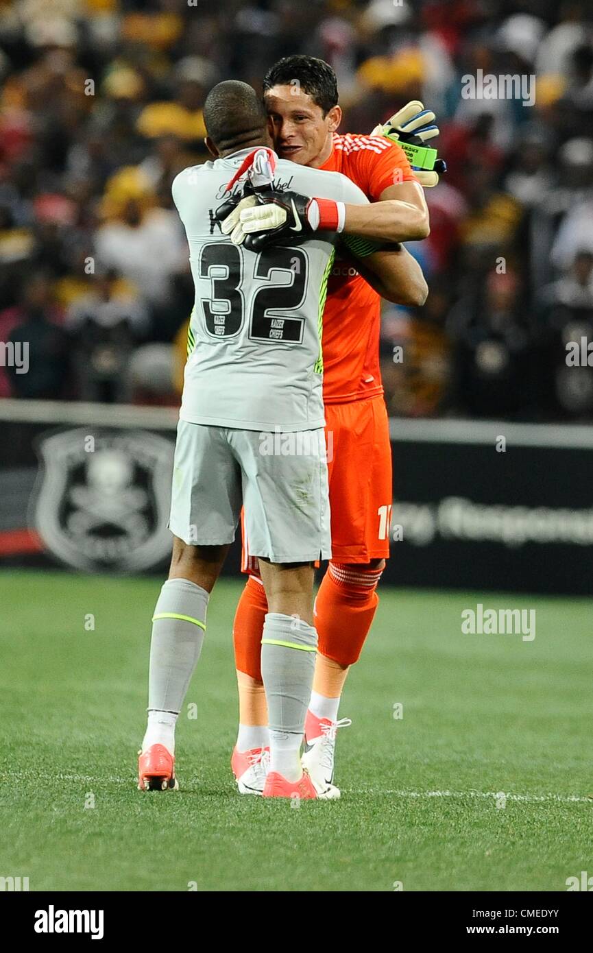 JOHANNESBURG, SOUTH AFRICA - JULY 28, Itumeleng Khune and Moeneeb ...