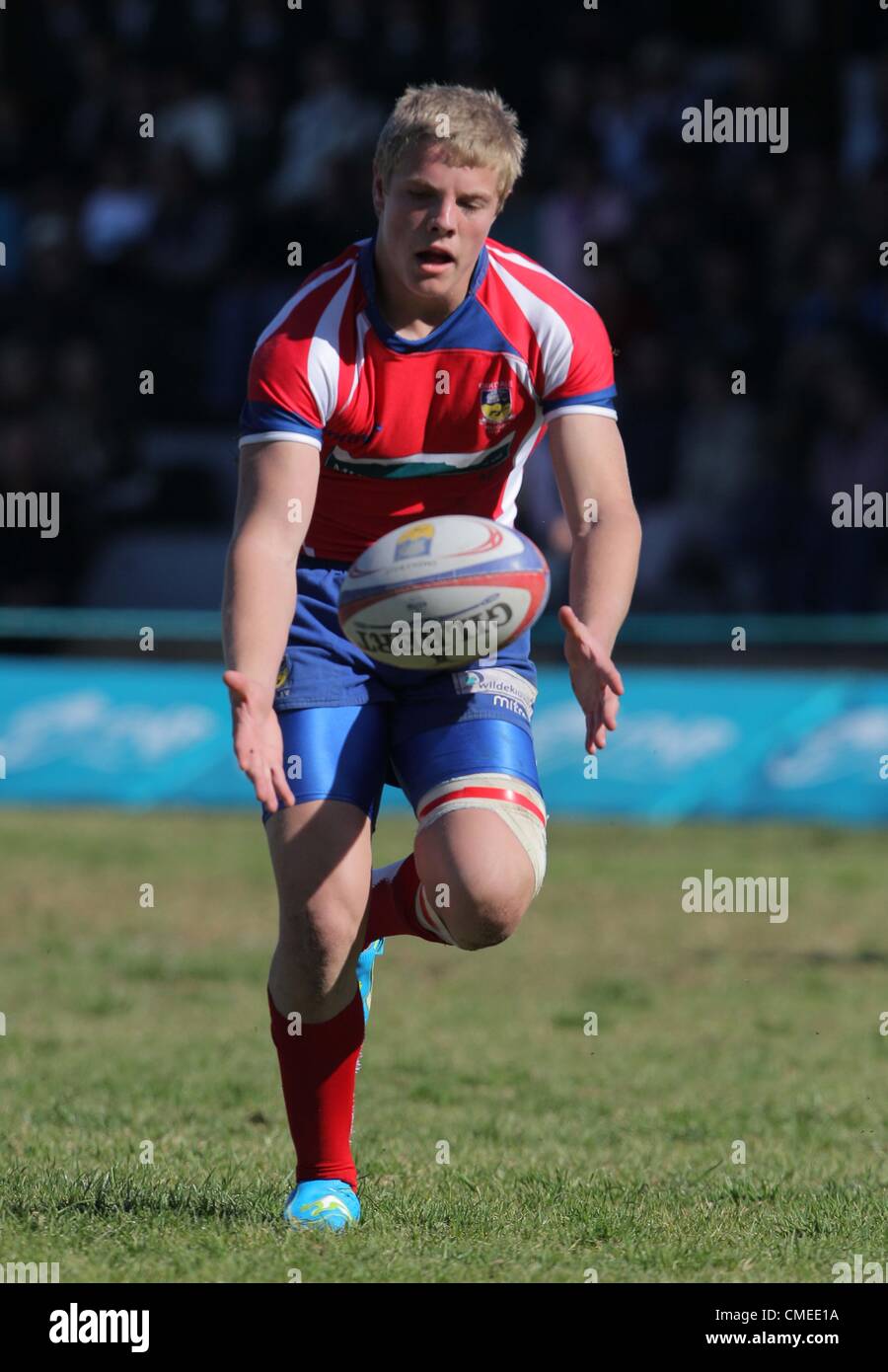 RIVERSDAL, SOUTH AFRICA - JULY 28, Oakdale flyhalf Gene Willemse during ...