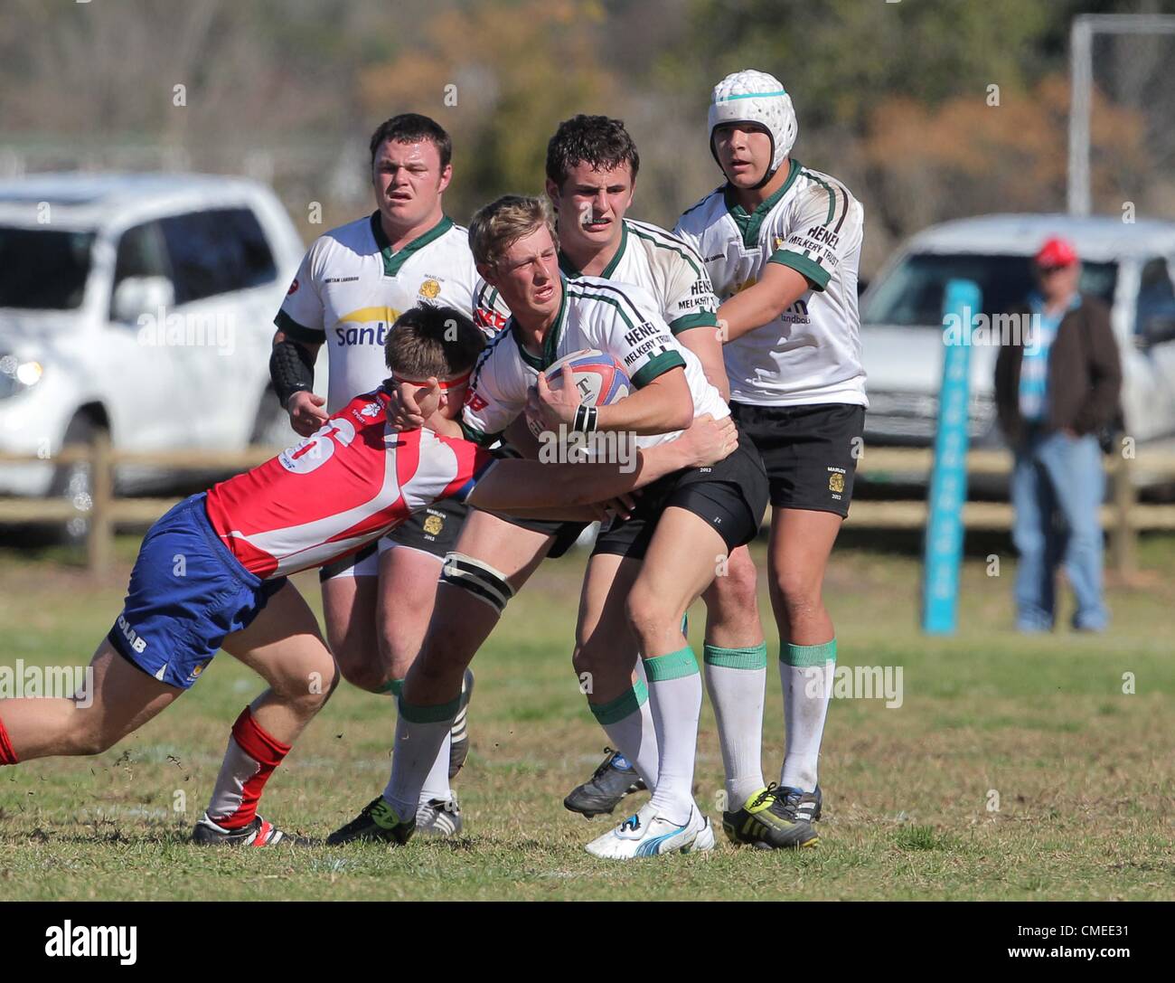 RIVERSDAL, SOUTH AFRICA - JULY 28, Marlow wing Juandre Fourie during ...