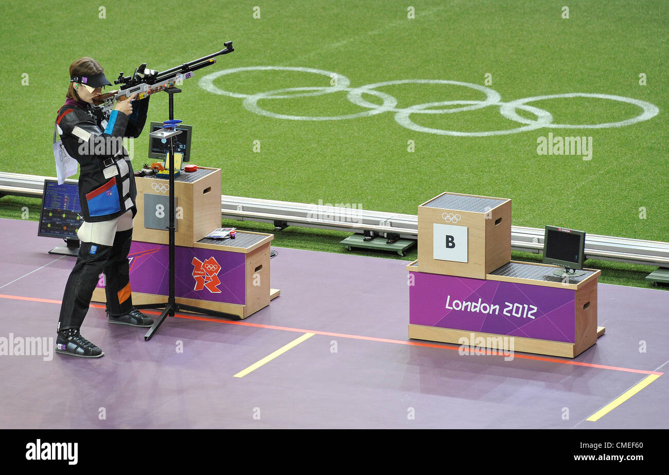 Czech Republic's Katerina Emmons during the women's 10-meter air rifle ...