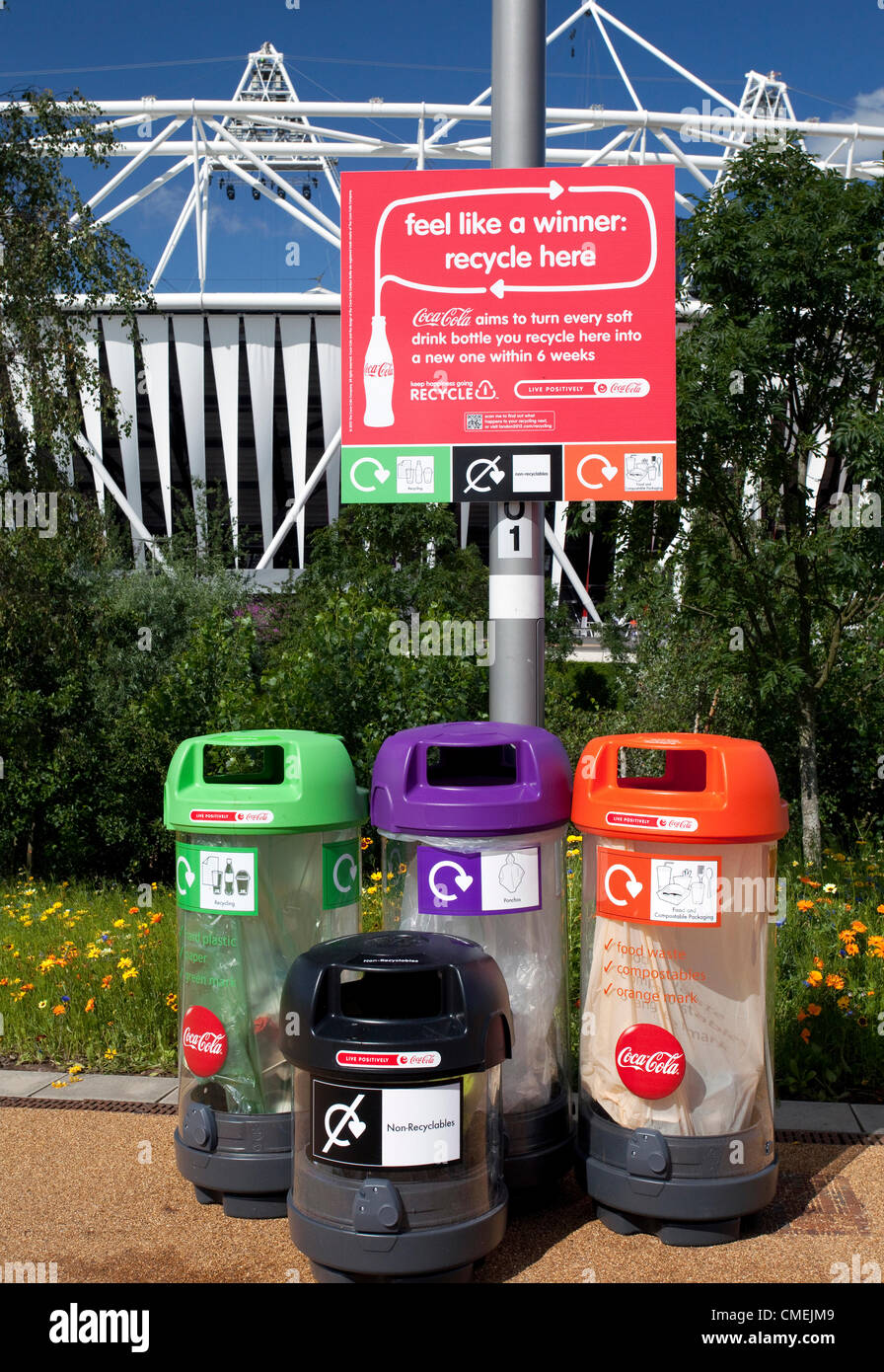 Rubbish bins olympic park hi-res stock photography and images - Alamy