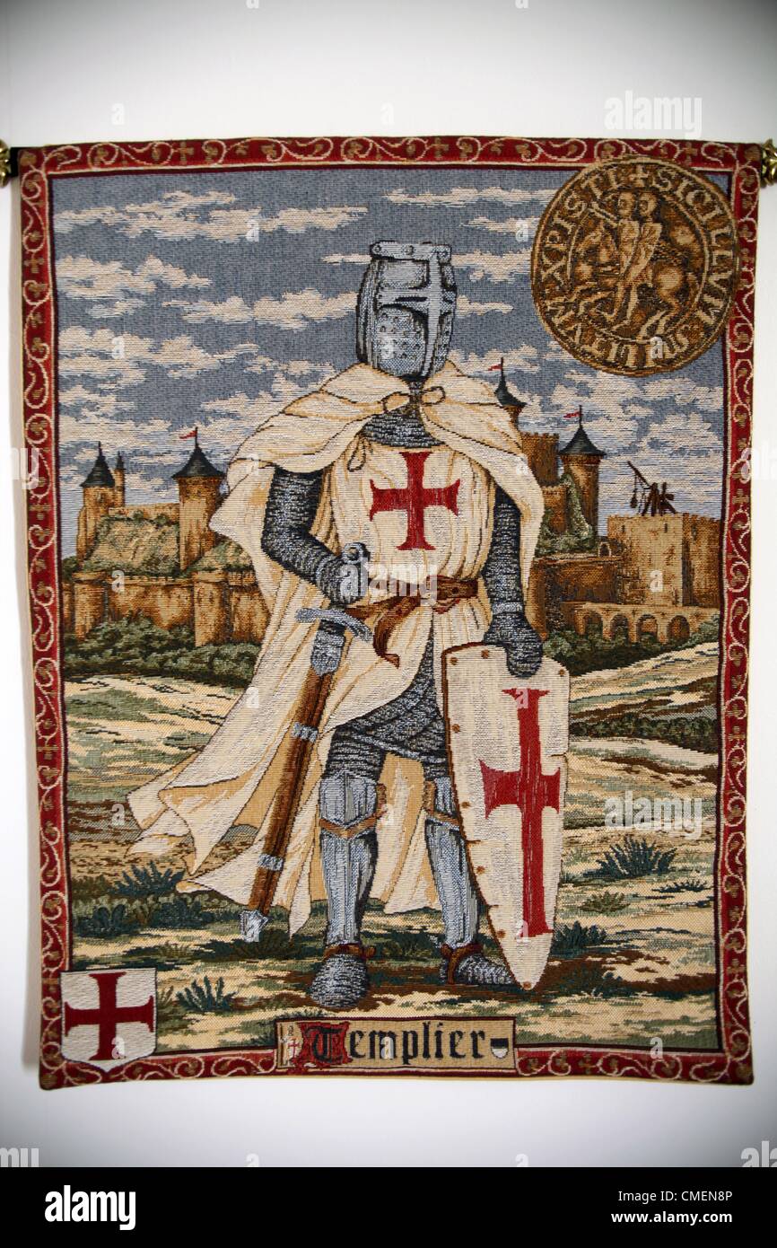 Sep. 02, 2010 - Castelnou, France - Knight Templar crusader monk ...