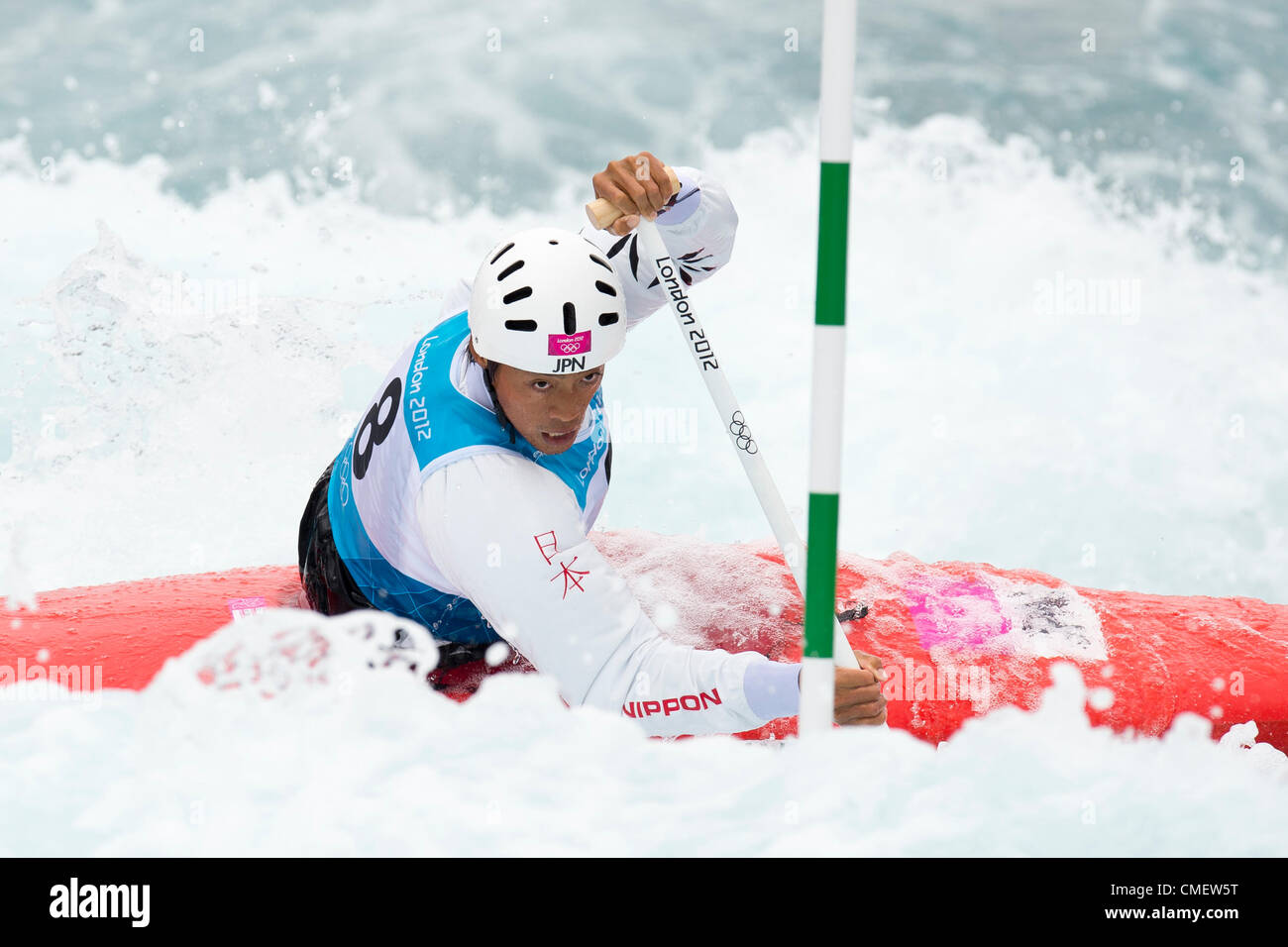 31.07.2012. Waltham Cross, England. Japans Takuya Haneda (JAP) competes ...