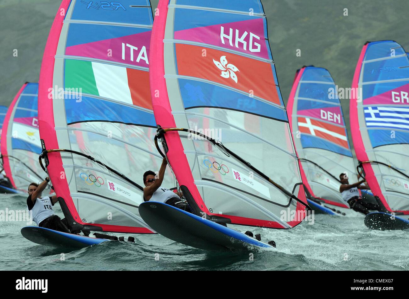 London 2012 Olympics: Sailing, action during the London 2012 Olympic ...