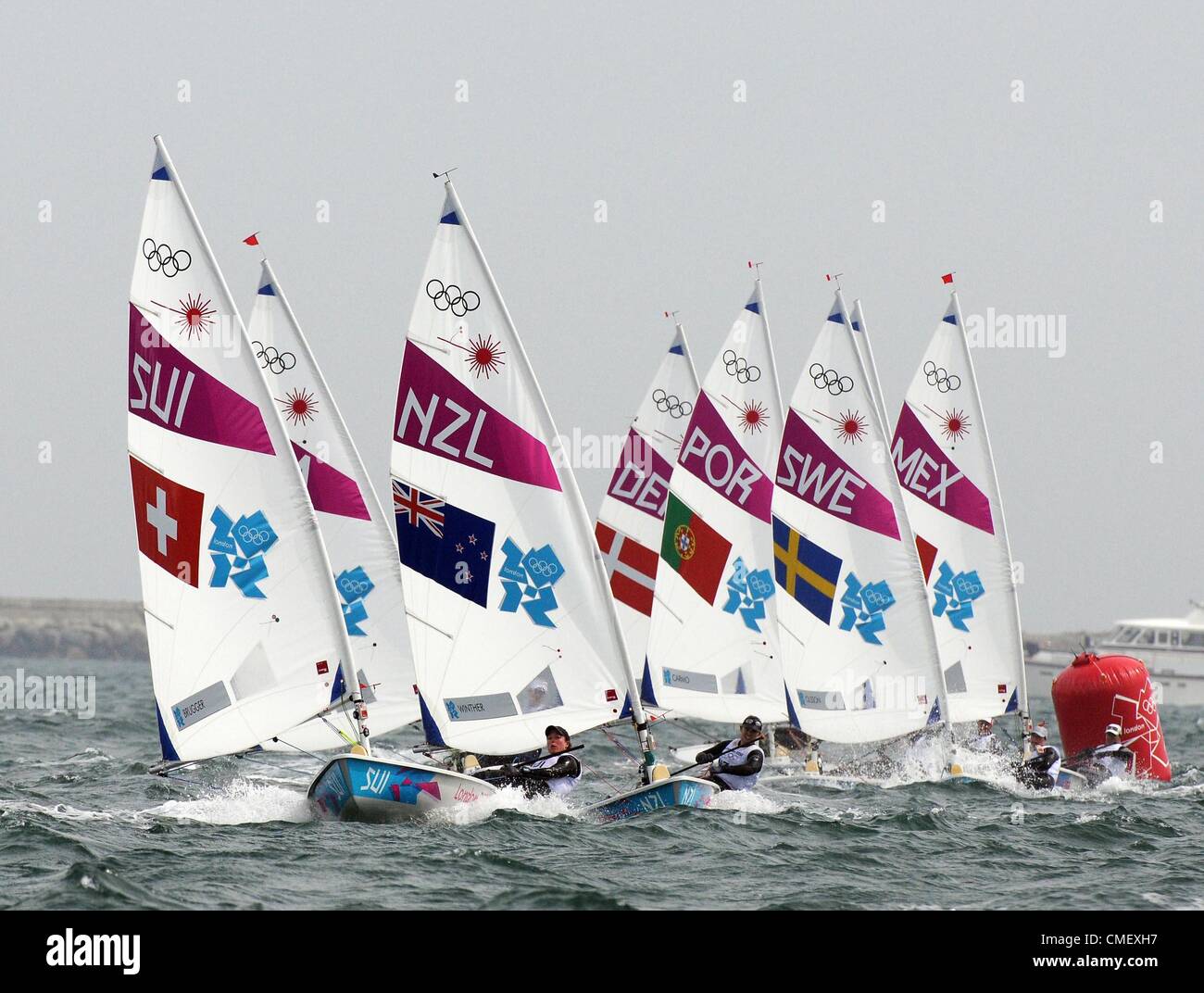 London 2012 Olympics: Sailing, action during the London 2012 Olympic ...