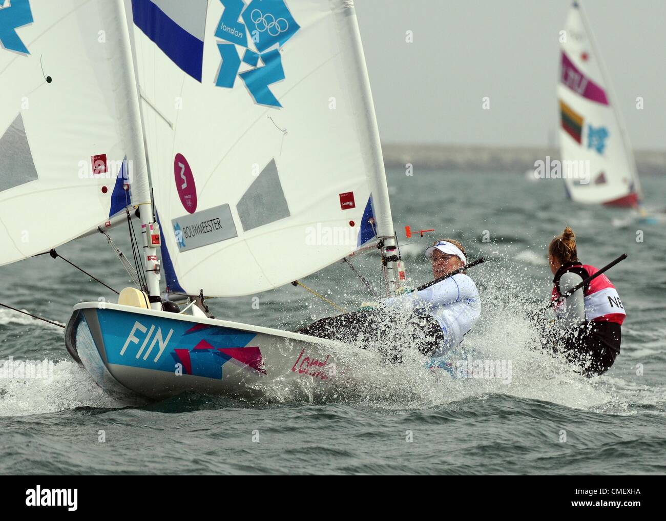 London 2012 Olympics: Sailing, action during the London 2012 Olympic ...