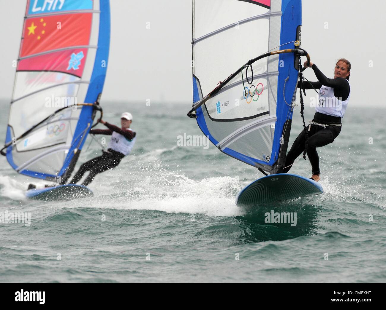 London 2012 Olympics: Sailing, action during the London 2012 Olympic ...