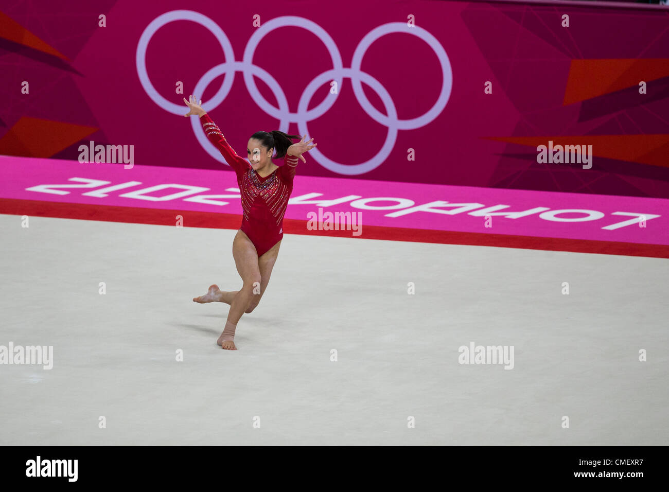 Jordyn Wieber (USA) preforming the floor exercise during the women's ...