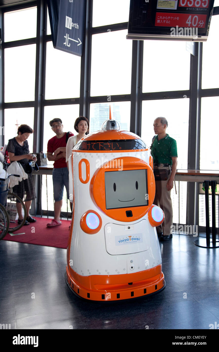 August 01 2012, Tokyo, Japan - Visitors see and take pictures to the ...