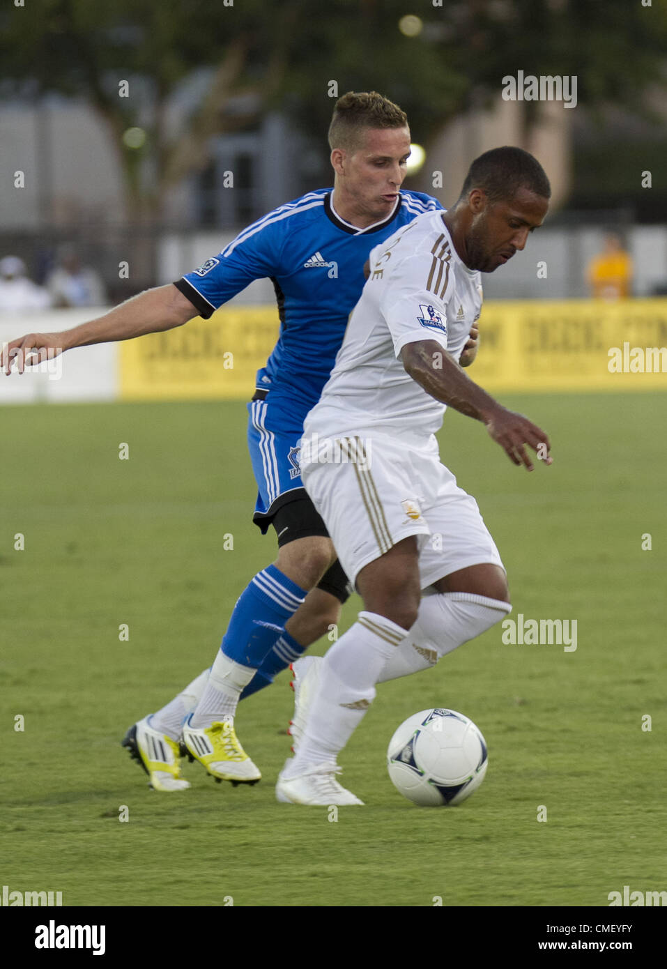 July 31, 2012 - San Clara, CA, USA - Swansea Wayne Rutledge works the ...