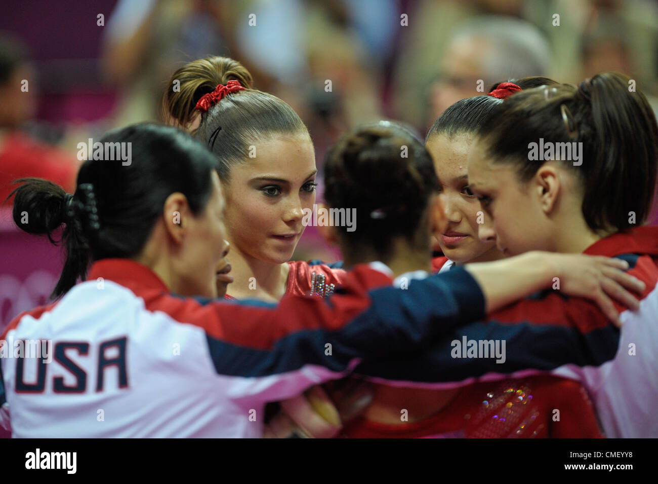 London 2012. Gymnastics Womens Team Finals 31.7.12. Greenwich Arena ...