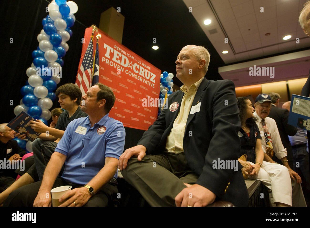 Ted Cruz supporters at election-night party after Cruz's victory in the ...