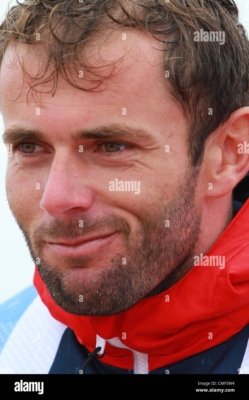 31.07.2012. Weymouth, England. Members of the British Sailing Team ...