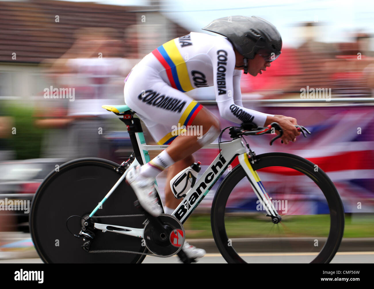 The Mens individual time trial cycling event passes through Cobham ...
