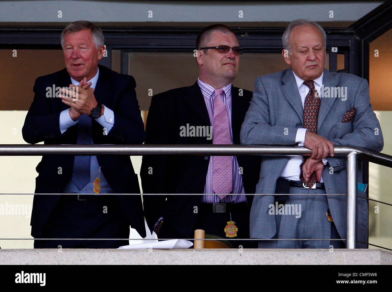01.08.12 CHICHESTER, ENGLAND Sir Alex Ferguson watching the races ...