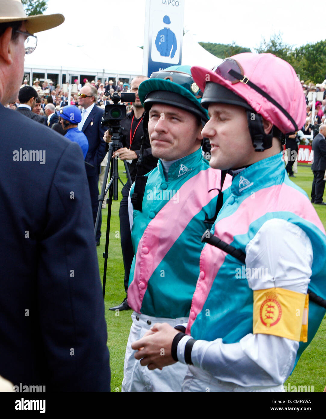 01.08.12 CHICHESTER, ENGLAND L to R Ian Mongan and Tom Queally awaiting ...