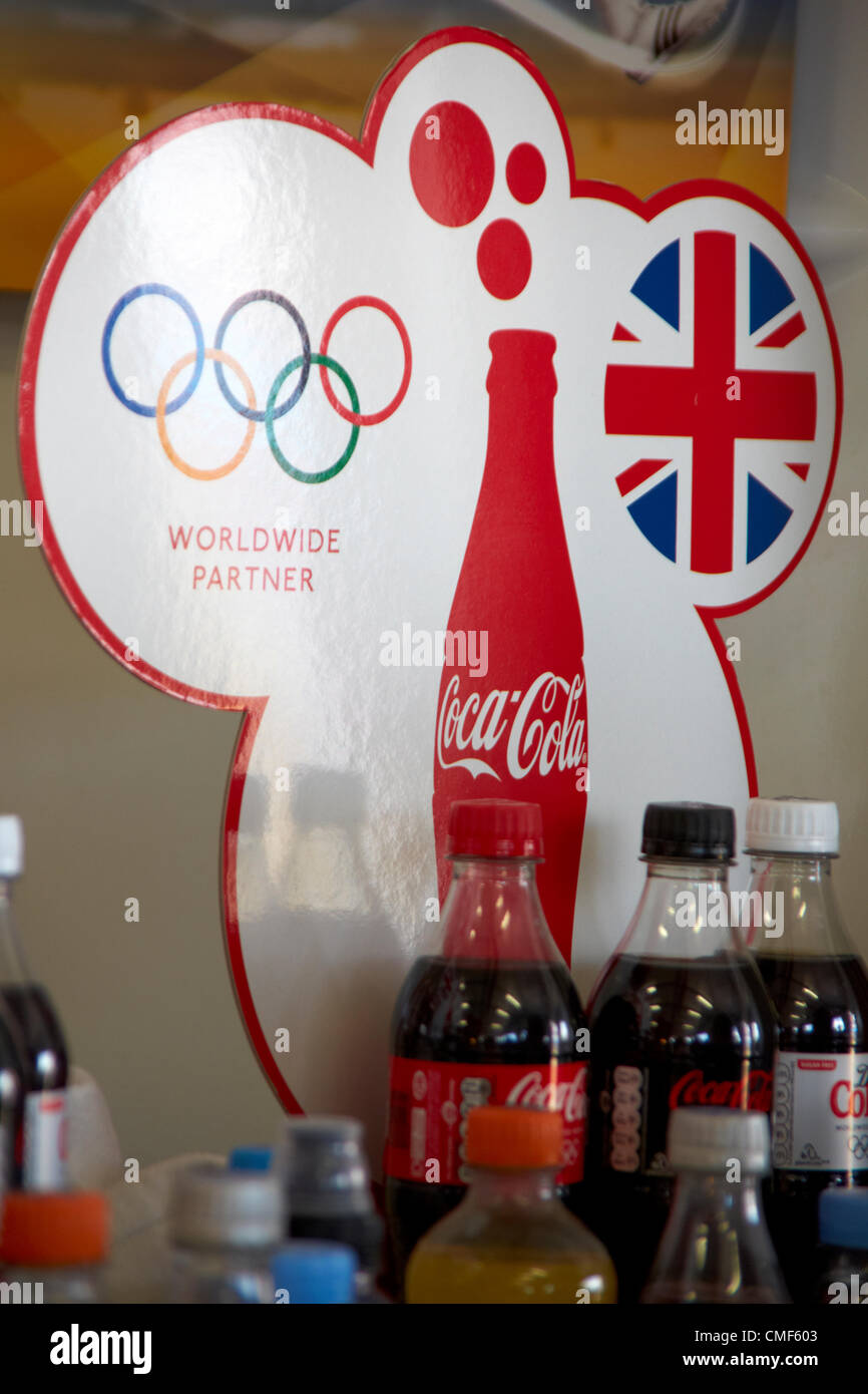 Cocal Cola sponsorship partner branding at Olympic Park, London 2012 ...