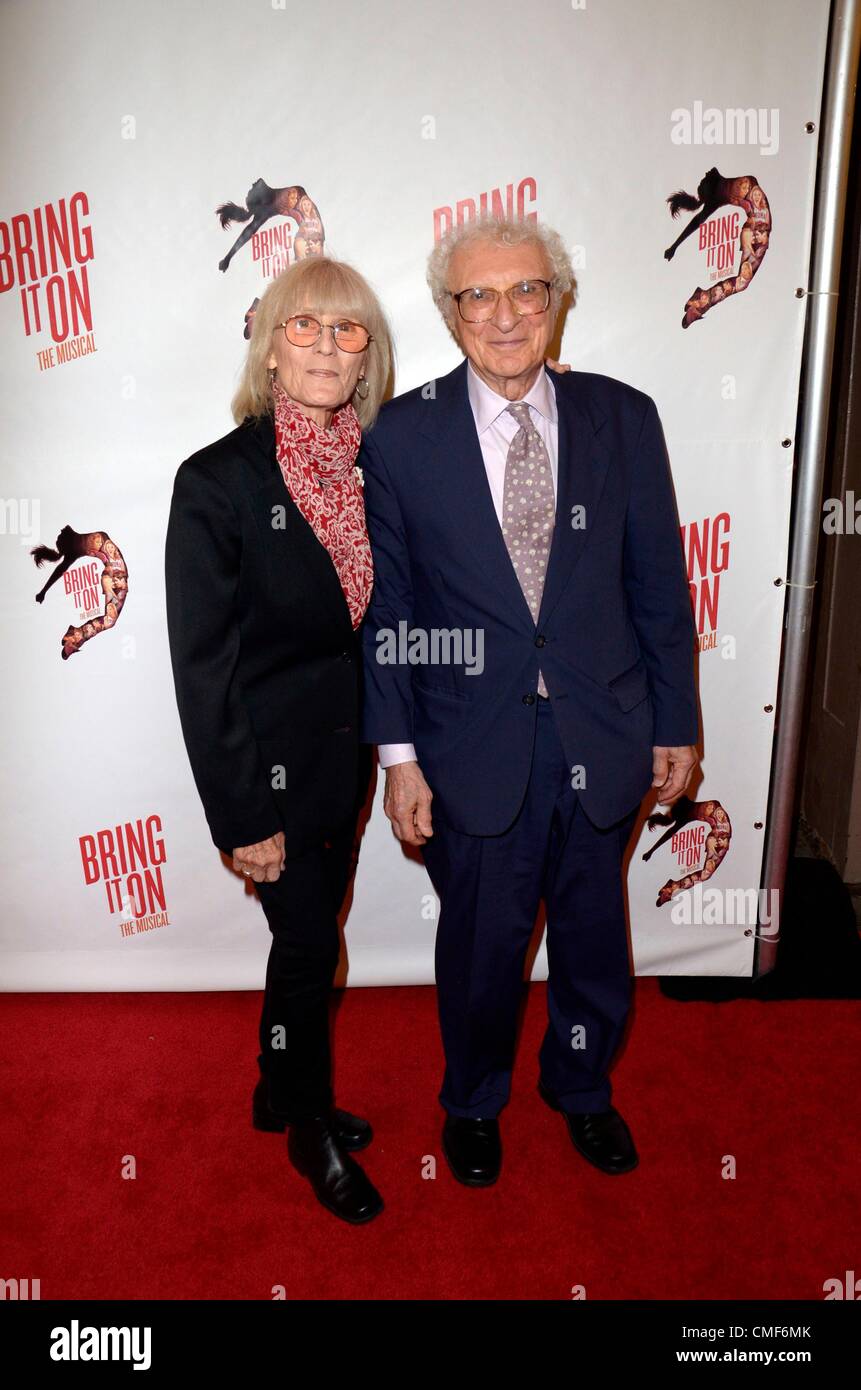1st August 2012. Sheldon Harnick at arrivals for BRING IT ON Opening ...