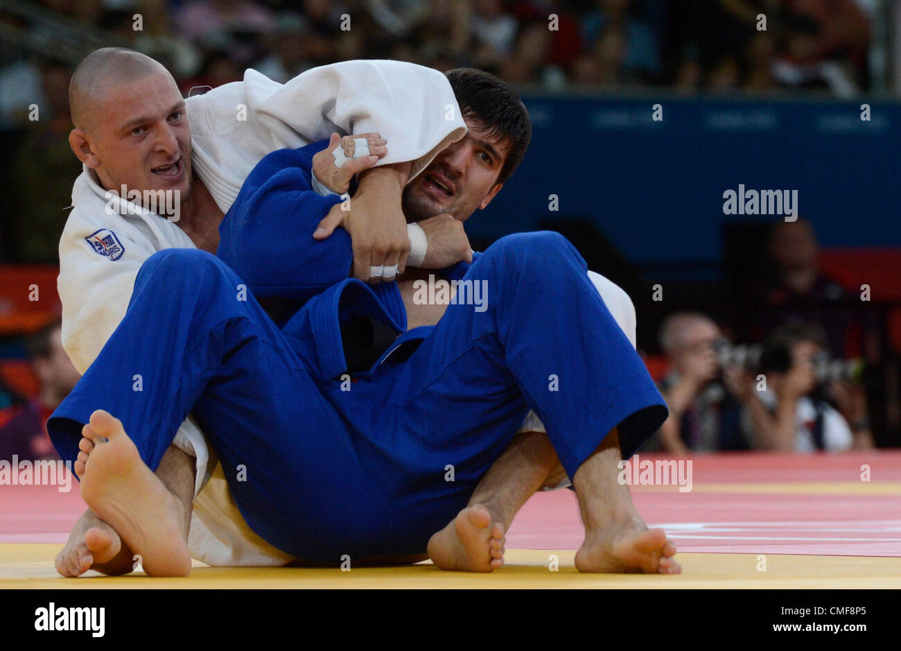 2nd August 2012. Lukas Krpalek of the Czech Republic (in white ...