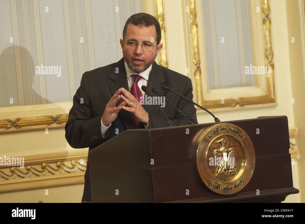 August 2, 2012 - Cairo, Egypt - Newly appointed Egyptian Prime Minister ...