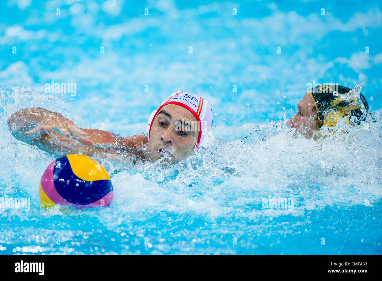 02.08.2012. London, England. Action during the Mens Water Polo Group A ...