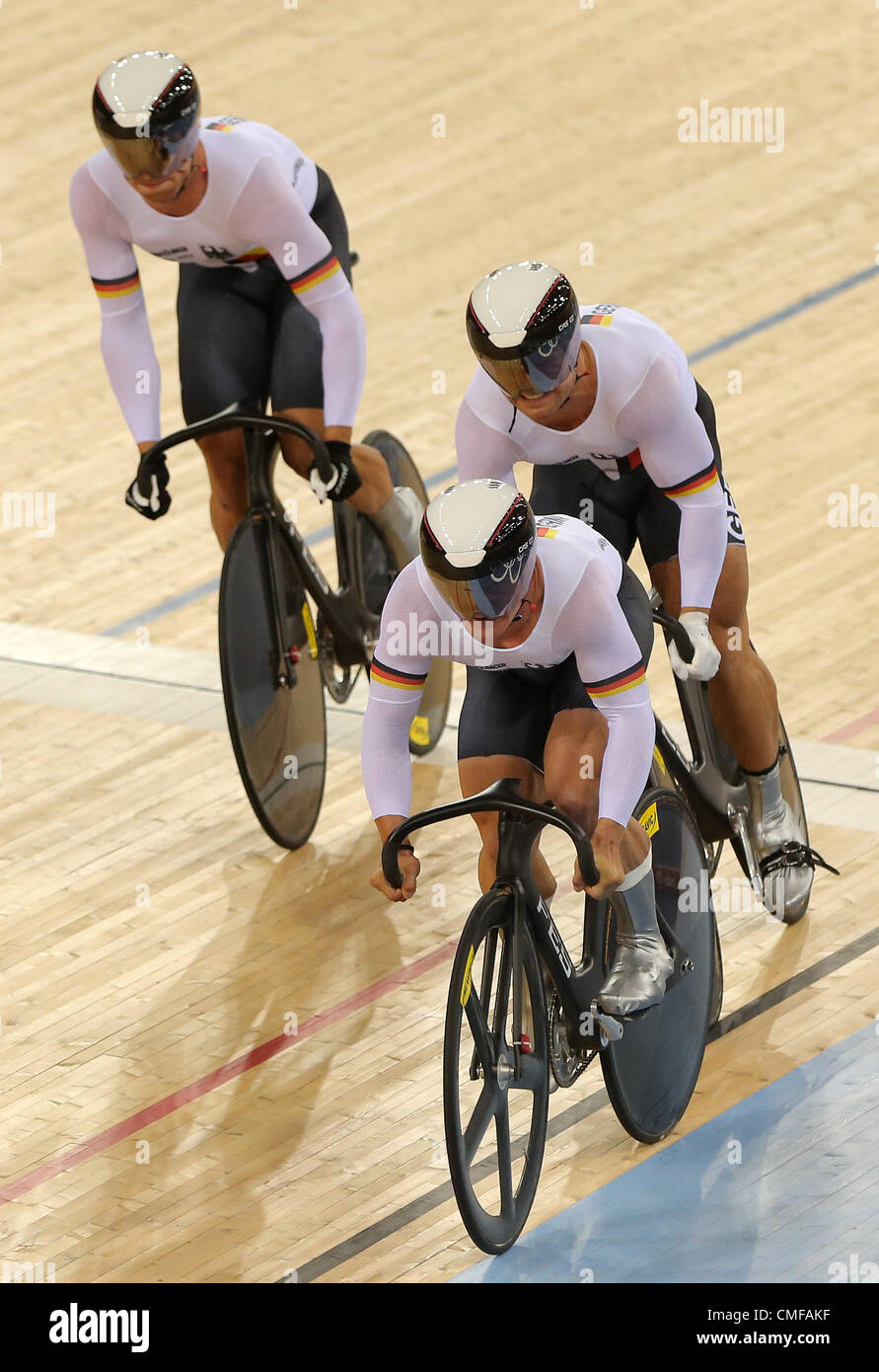 02.08.2012. London England. Rene Enders (front), Robert Forstemann (C ...