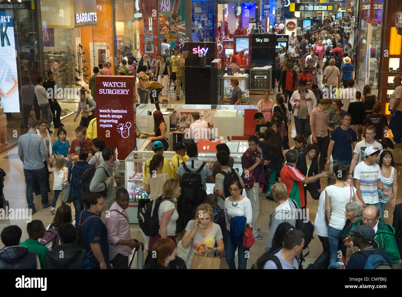 Multicultural Britain Busy shopping centre Westfield City East London ...