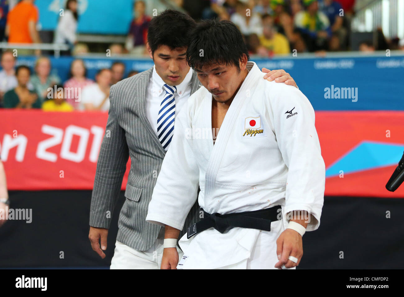 (L to R) Kosei Inoue Coach (JPN), Masashi Nishiyama (JPN), AUGUST 1 ...