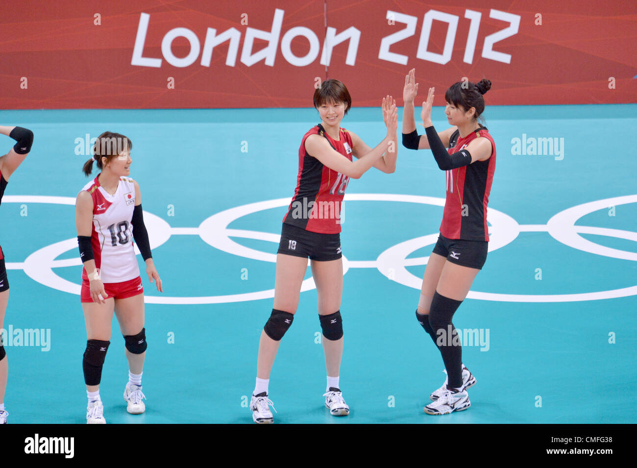 (L-R) Yuko Sano, Saori Kimura, Ai Otomo (JPN), JULY 28, 2012 ...