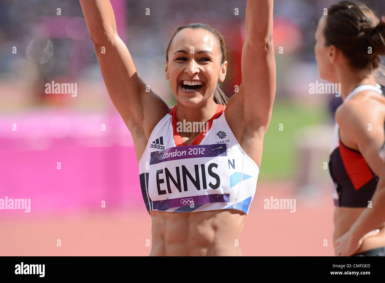 LONDON, ENGLAND, UK - August 3rd 2012, Jessica Ennis of Great Britain ...