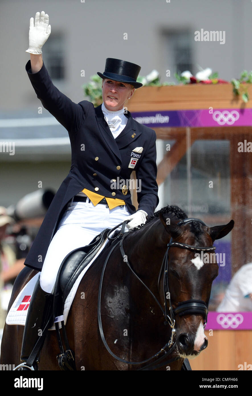 03.08.2012. London England. Danish dressage rider Nathalie zu Sayn ...