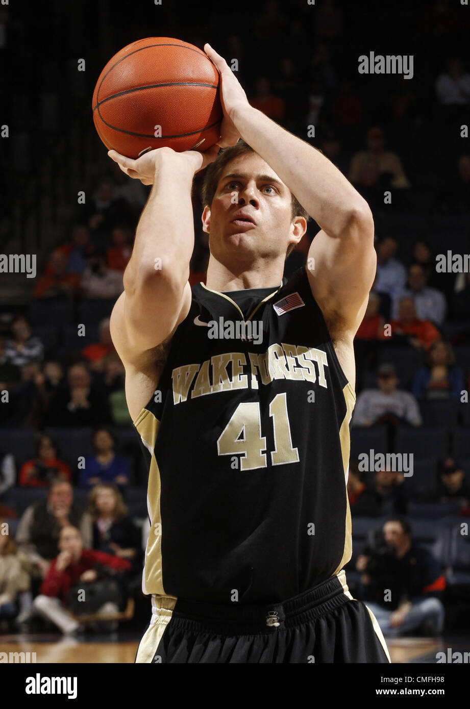 Feb. 8, 2012 - Charlottesville, Va, USA - Wake Forest forward Brooks ...