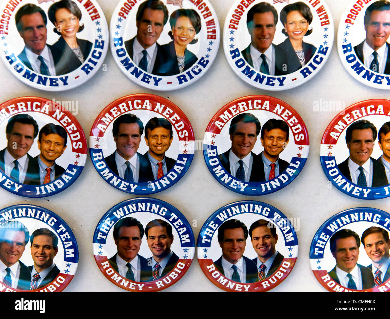 Aug. 02, 2012 - Columbus, Ohio, USA - Campaign materials on display and ...