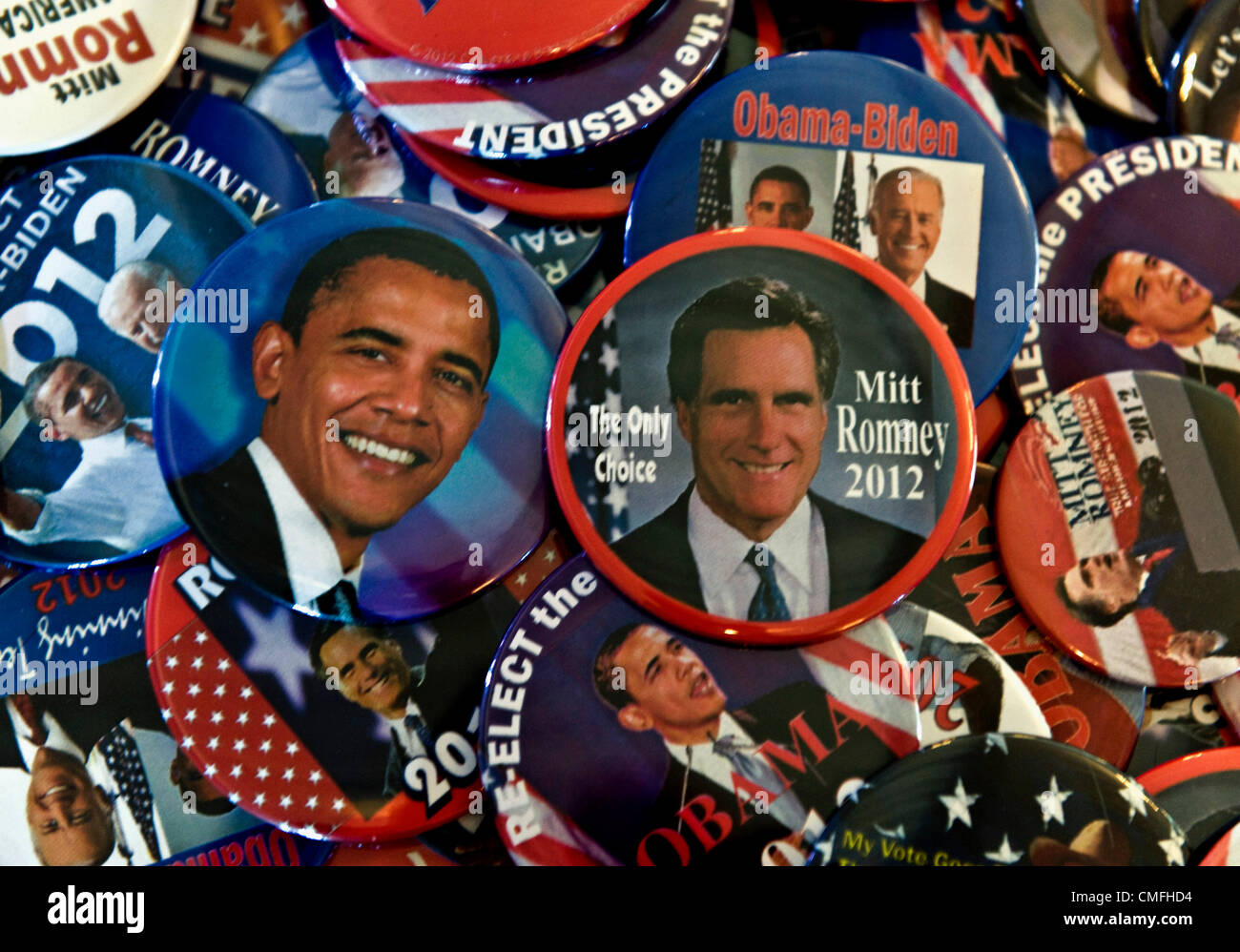 Aug. 02, 2012 - Columbus, Ohio, USA - Campaign materials on display and ...