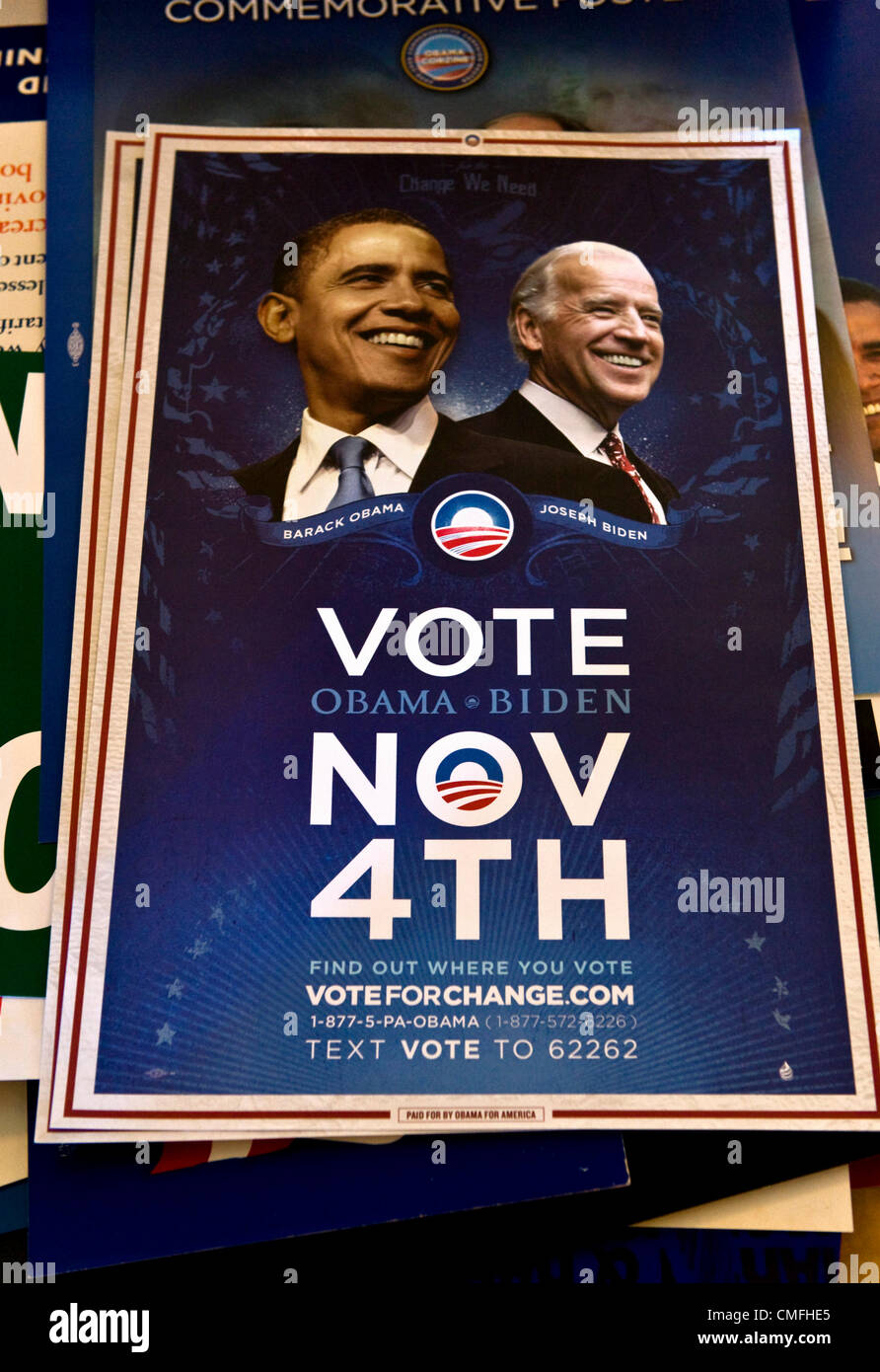 Aug. 02, 2012 - Columbus, Ohio, USA - Campaign materials on display and ...