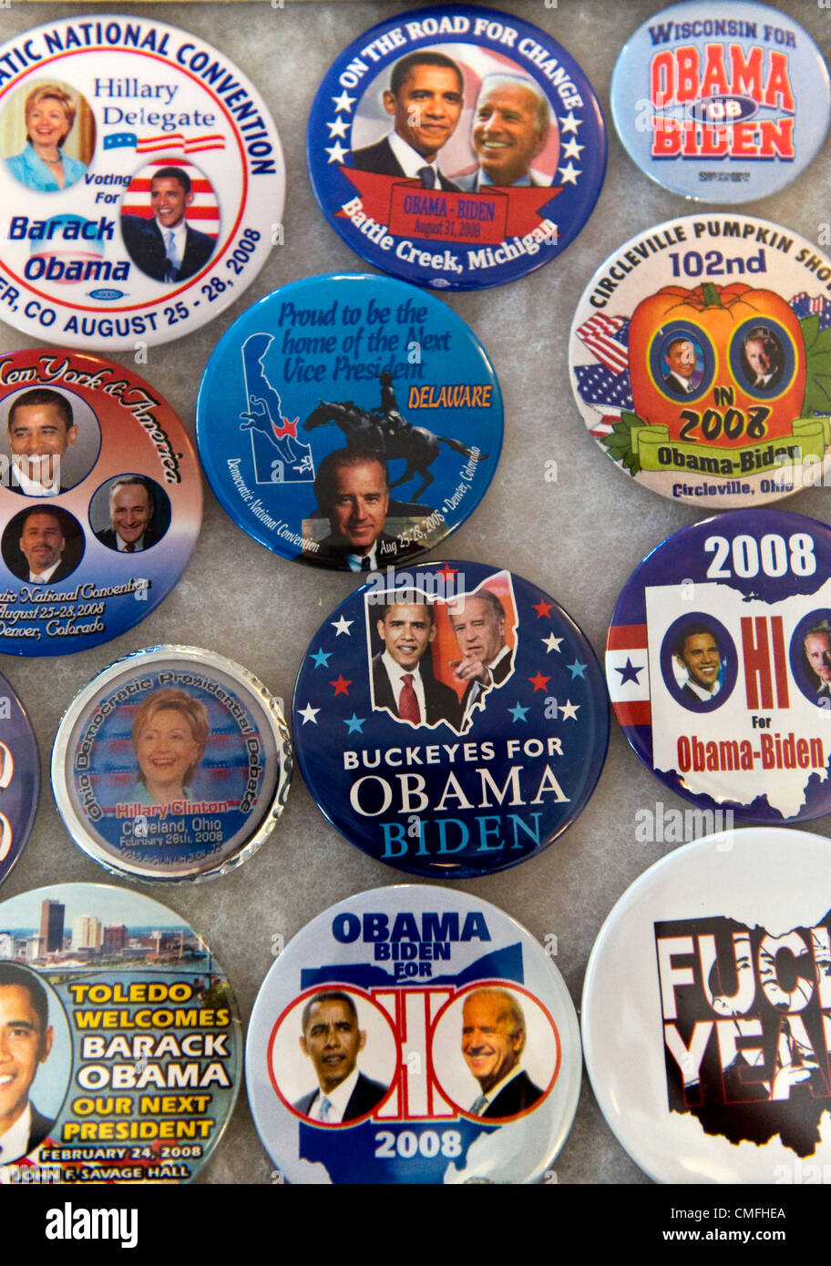 Aug. 02, 2012 - Columbus, Ohio, USA - Campaign materials on display and ...