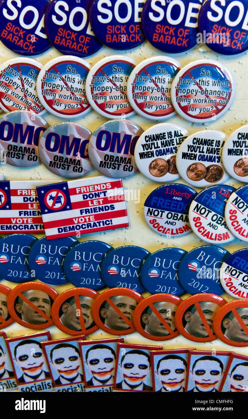 Aug. 02, 2012 - Columbus, Ohio, USA - Campaign materials on display and ...