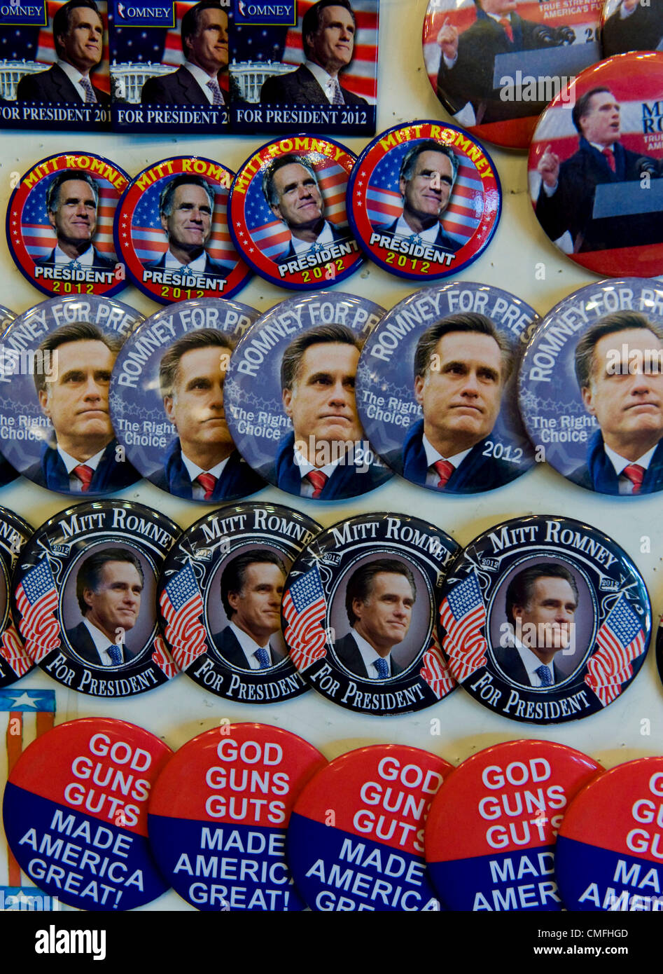 Aug. 02, 2012 - Columbus, Ohio, USA - Campaign materials on display and ...